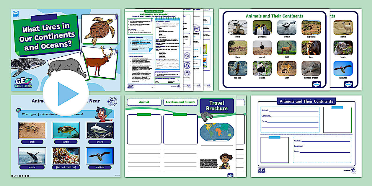 Geo Wonderers KS1: Continents and Oceans Lesson Pack 5