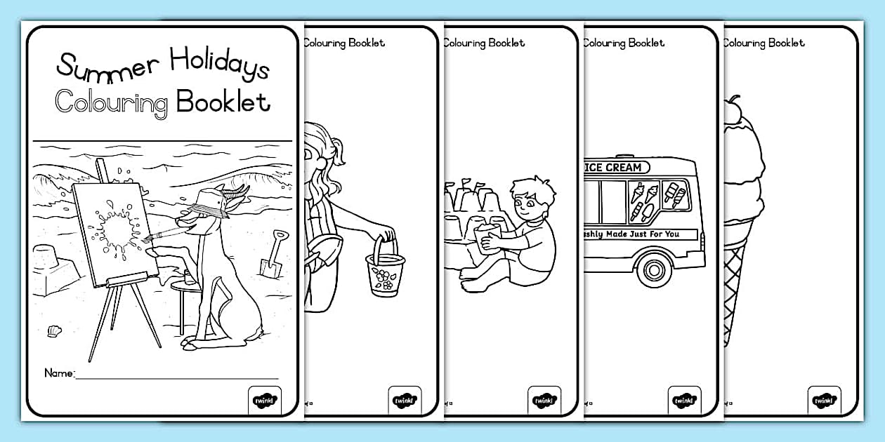 Summer Holiday Colouring Pages Booklet | Foundation Phase