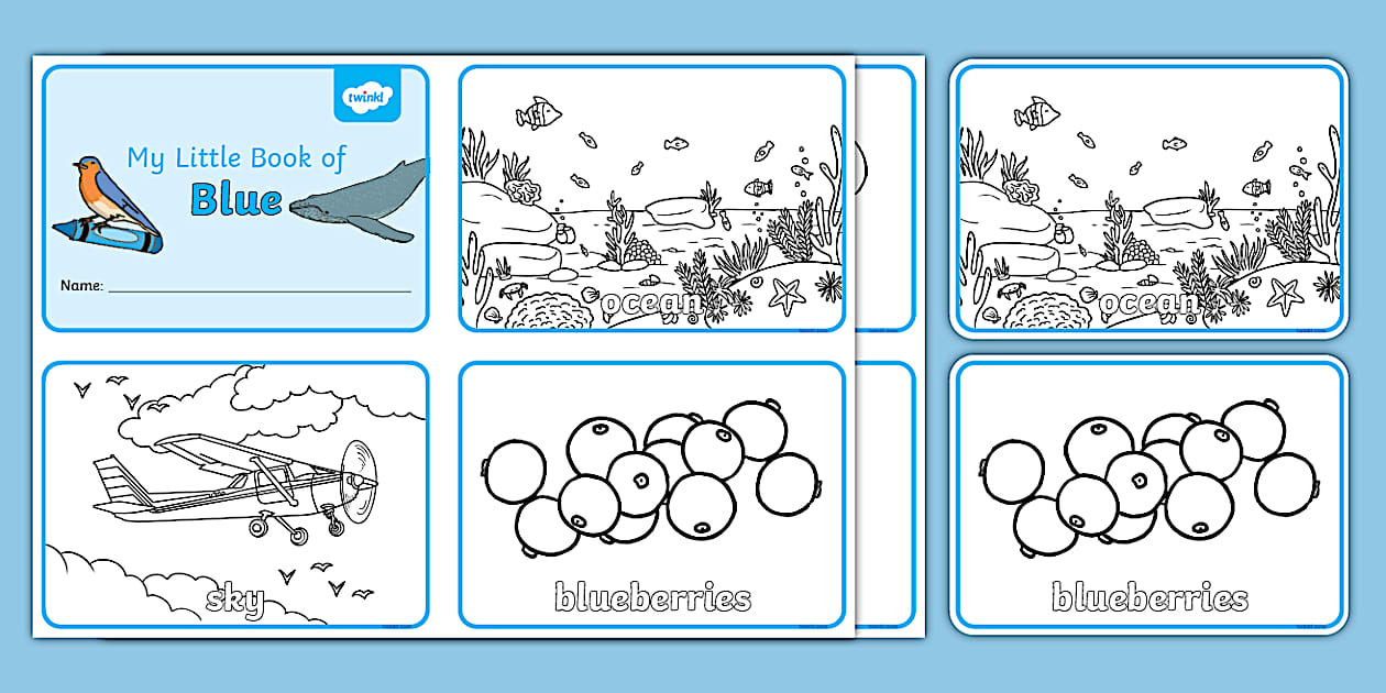 My Little Book of Blue Worksheets (teacher made) - Twinkl