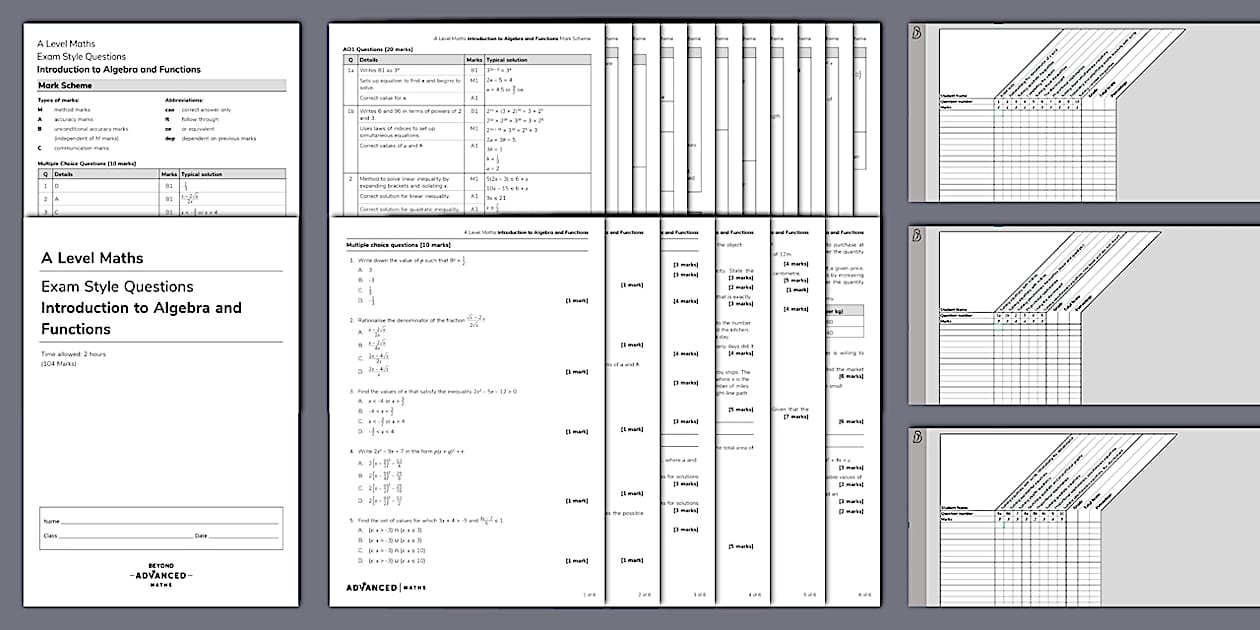 👉 A Level Algebra Questions Pack | Beyond Revision | Maths