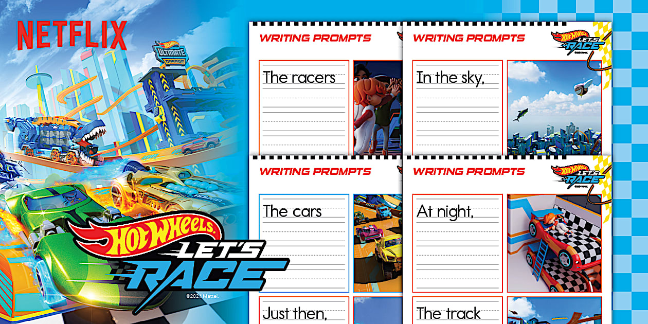Hot Wheels: Simple Sentence Writing Prompts for K-2nd Grade