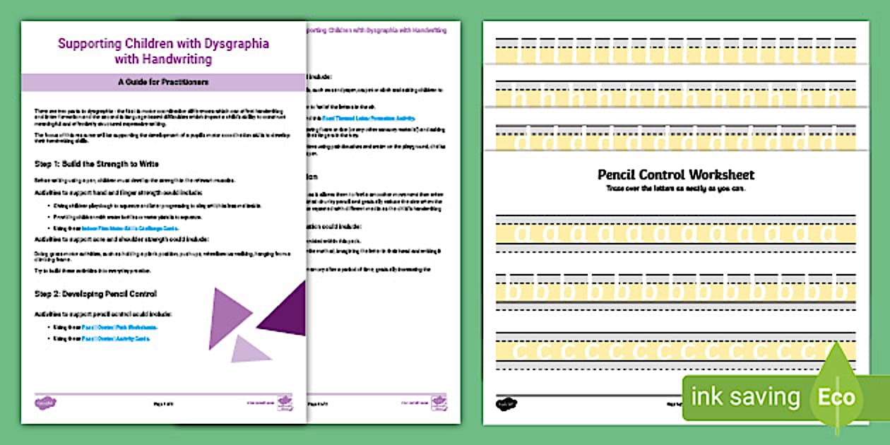 Dysgraphia/Dyslexia Handwriting Aid - SEND Resource - Twinkl