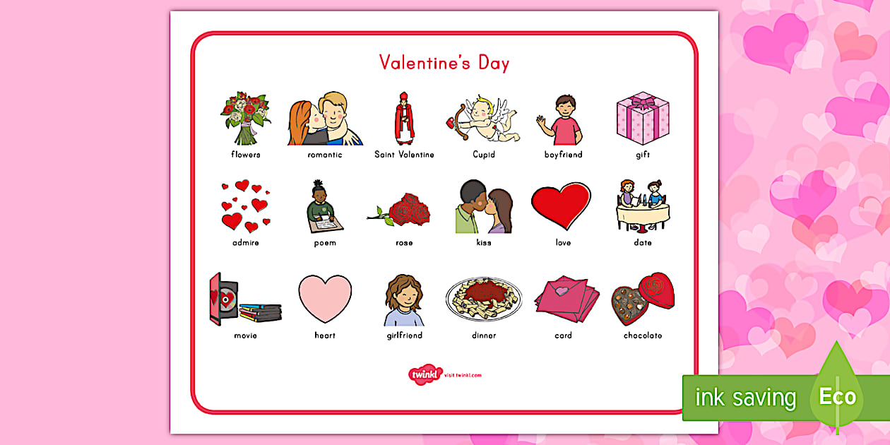 Valentine's Day Vocabulary | Valentine's Day | Twinkl USA