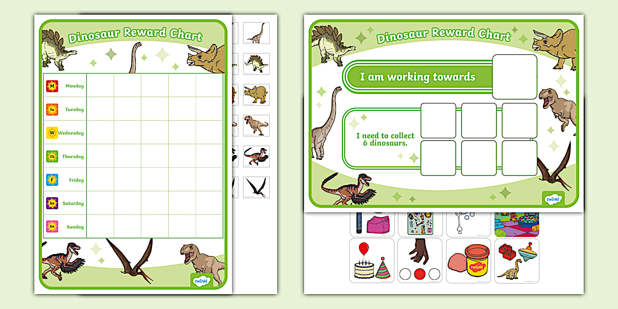 Dinosaur Reward Chart (teacher made) - Twinkl