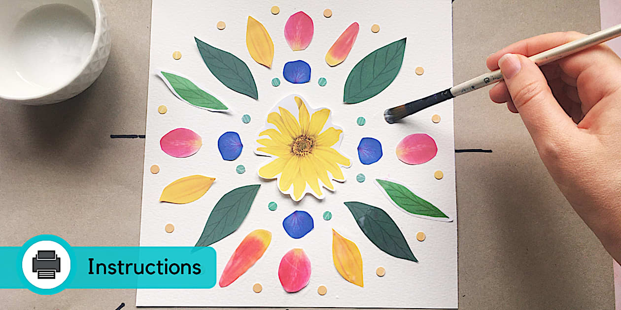 Natural Materials Mandala Craft | Collage Crafts - Twinkl