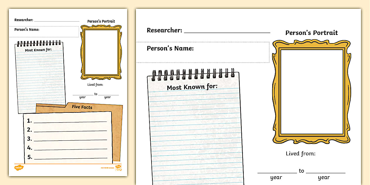 Simple Biography Template | ELA | Twinkl USA (Teacher-Made)