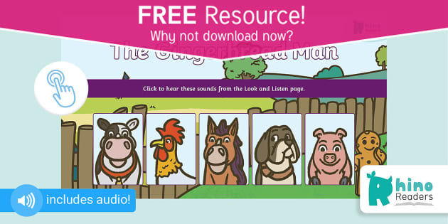 FREE! - The Gingerbread Man - Look and Listen Activity