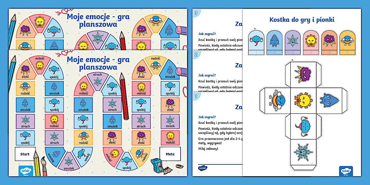 Moje zmieniające się emocje | Gra planszowa | Książeczki Twinkl