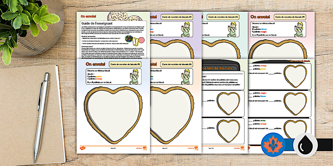 Order Up! Math Centre Activity French