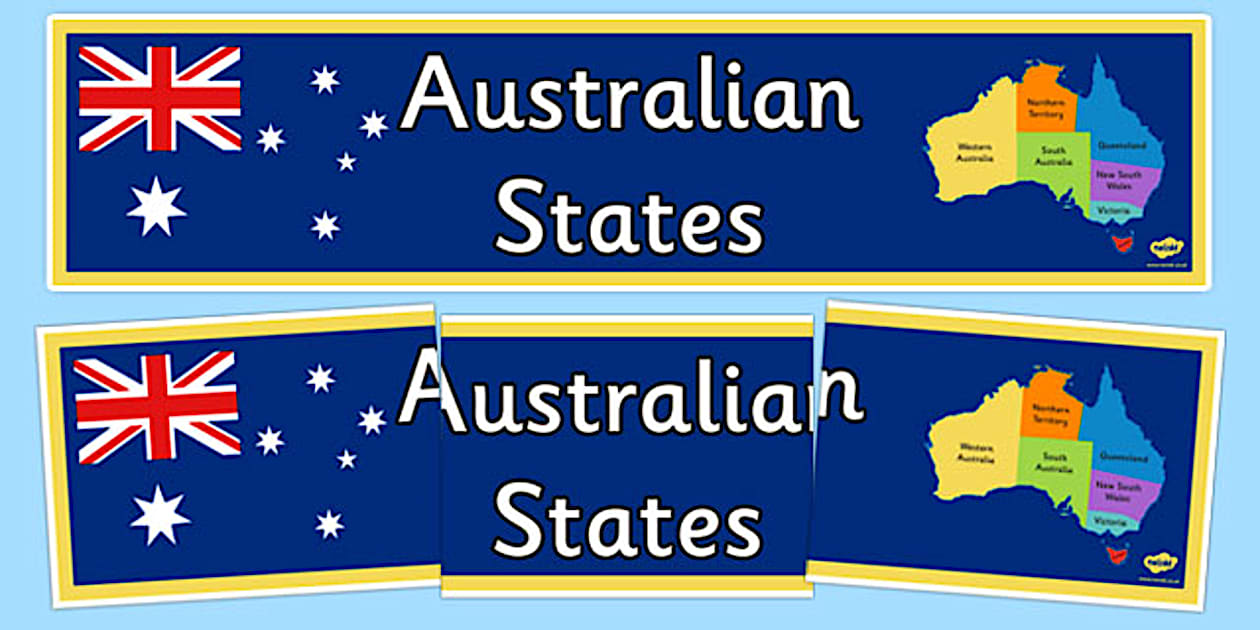 Australian States Display Banner (teacher made) - Twinkl