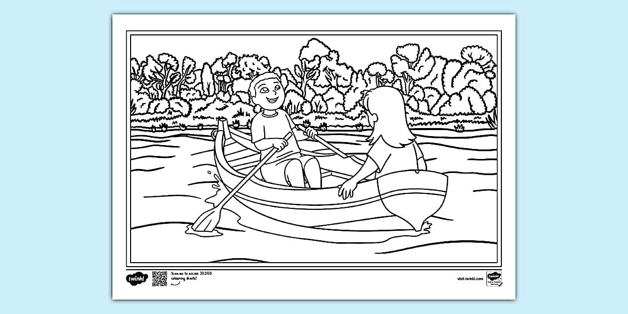 Row Your Boat Colouring Sheets | Colouring Sheets | Primary