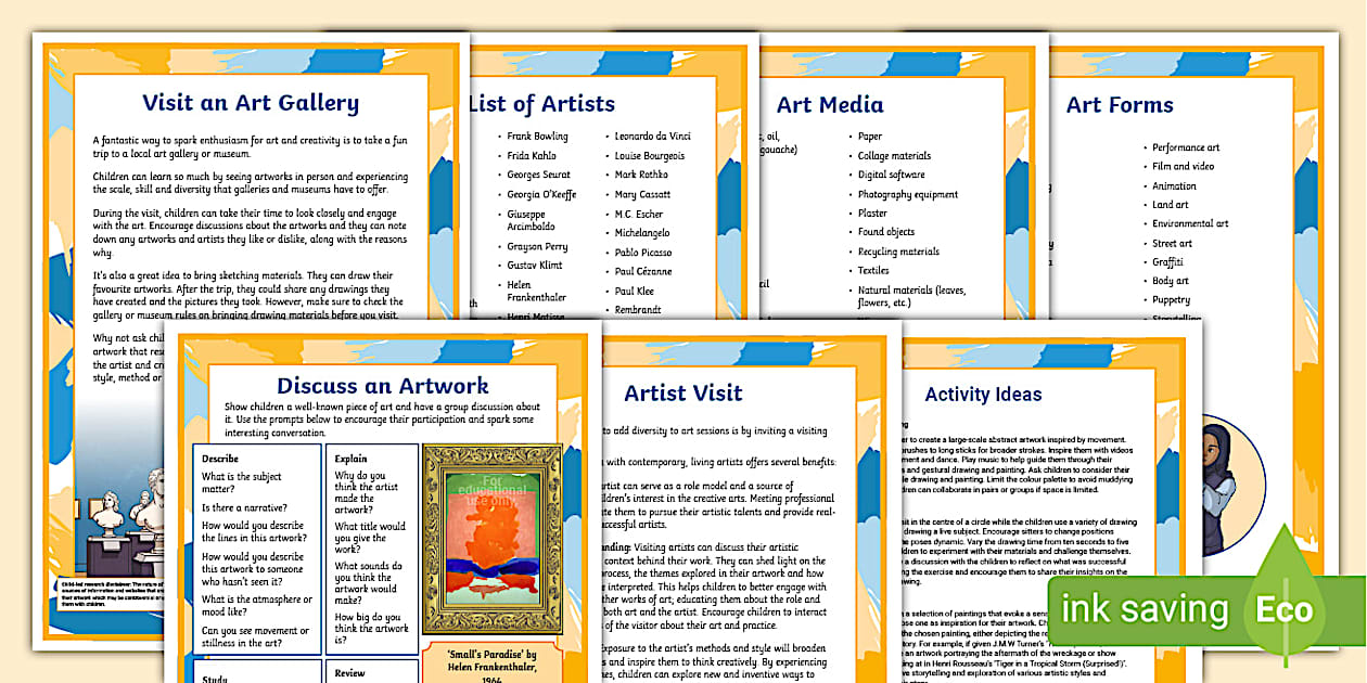 UKS2 Children's Art Week Activity Ideas Pack (teacher made)