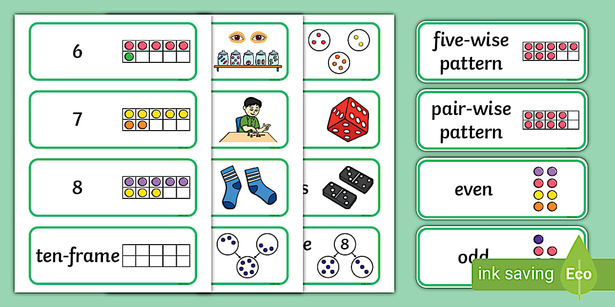 👉 Kindergarten Maths Word Cards (Teacher-Made) - Twinkl