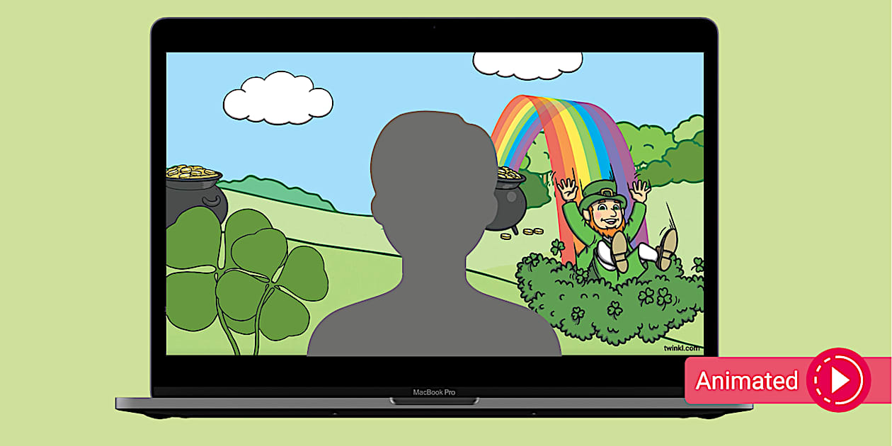 St. Patrick's Day Virtual Teaching Background | Twinkl