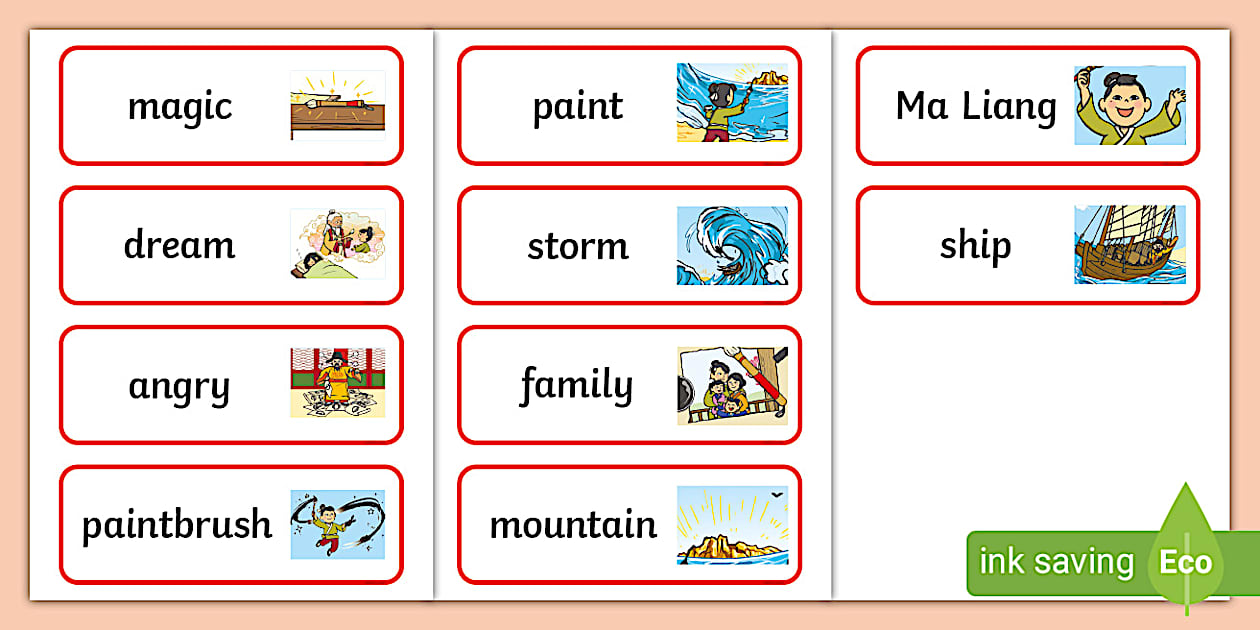 The Magic Paintbrush Word Cards (teacher made) - Twinkl