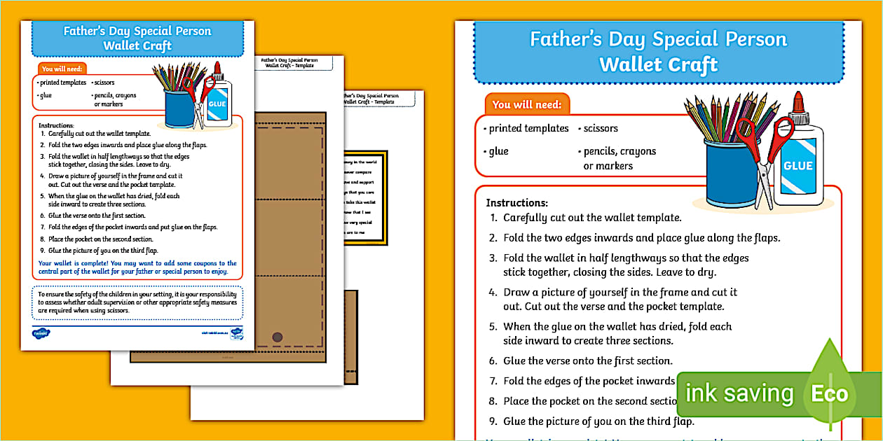 Father's Day Special Person Wallet Craft