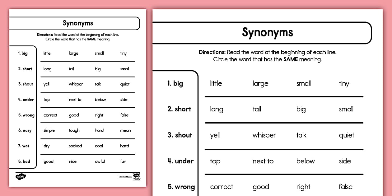 Vocabulary Builder Worksheet | 1st Grade Resource | Twinkl