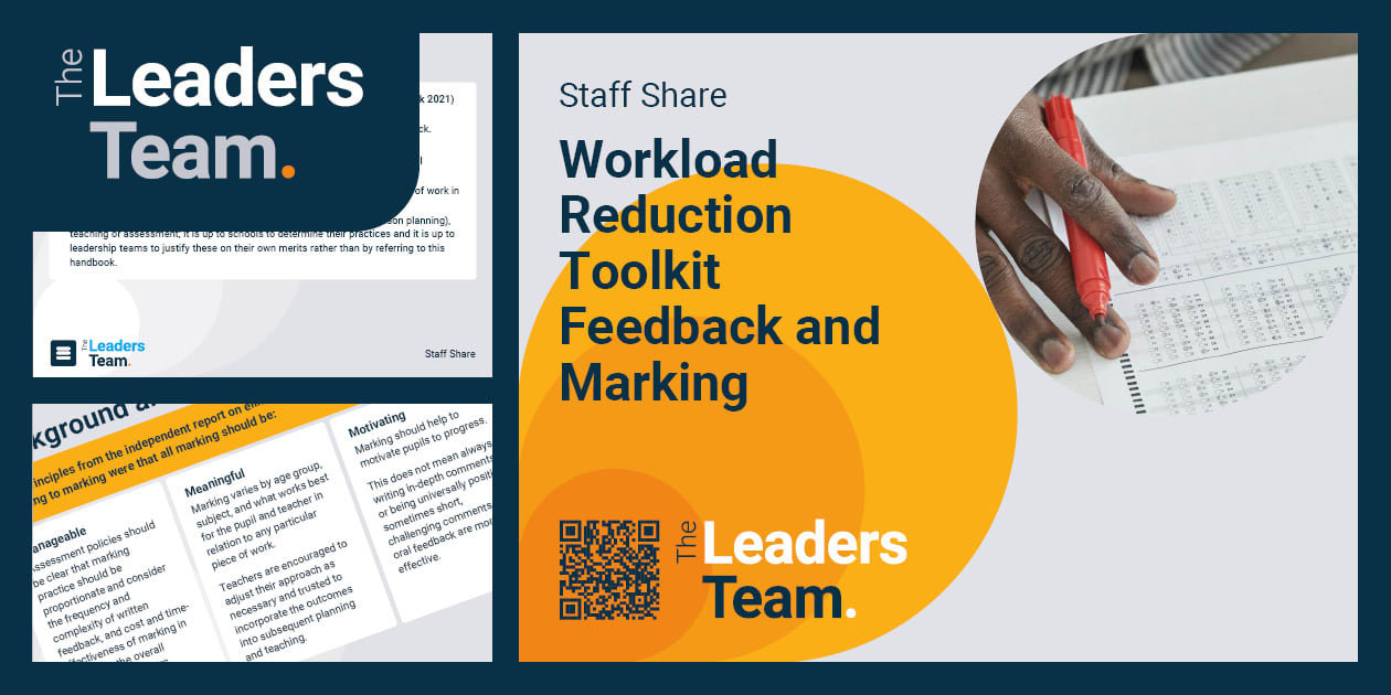 DfE School Workload Reduction Toolkit – Marking and Feedback