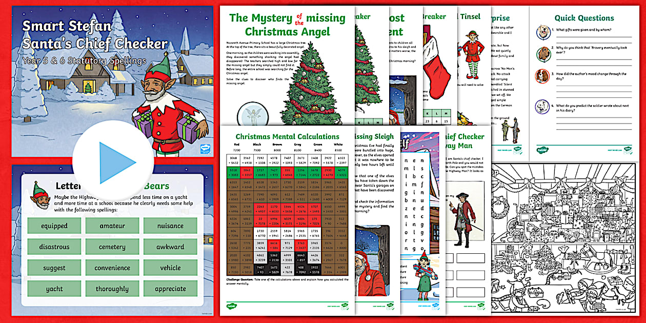 UKS2 The Last Day Before Christmas Bumper Activity Pack