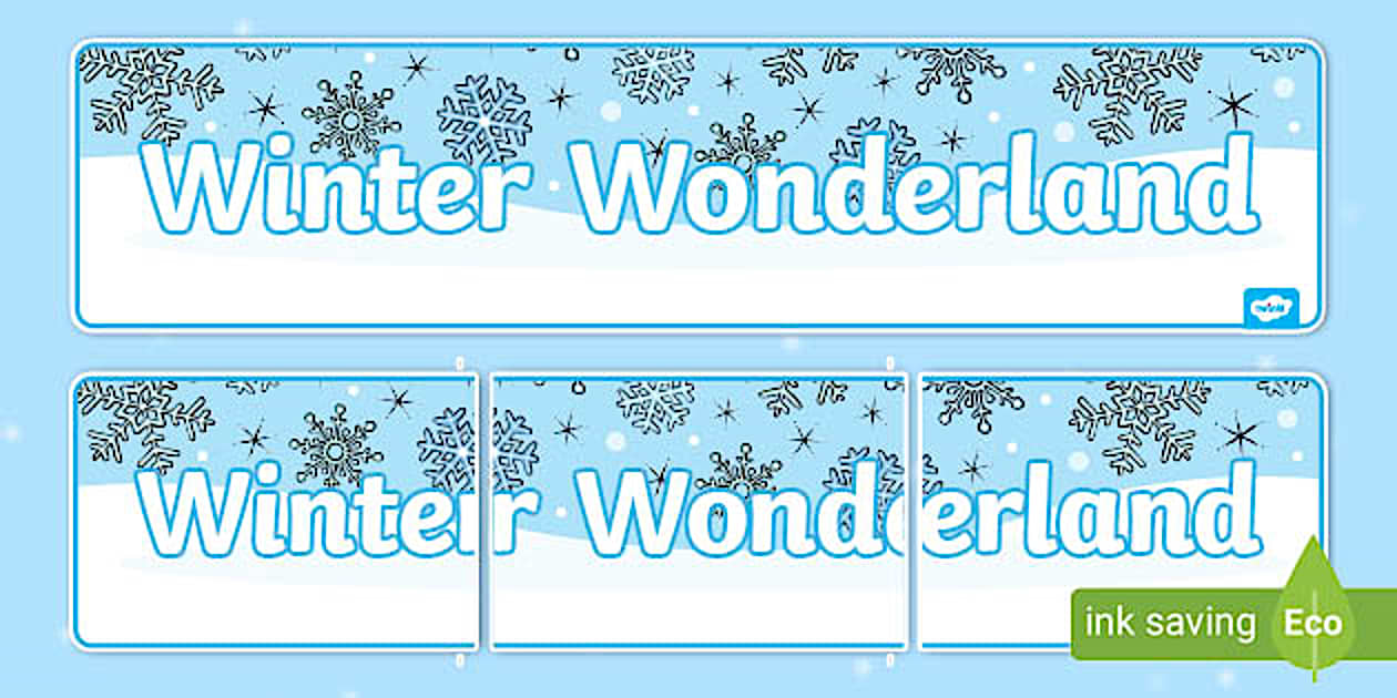 Winter Wonderland Icy Display Banner (teacher made) - Twinkl