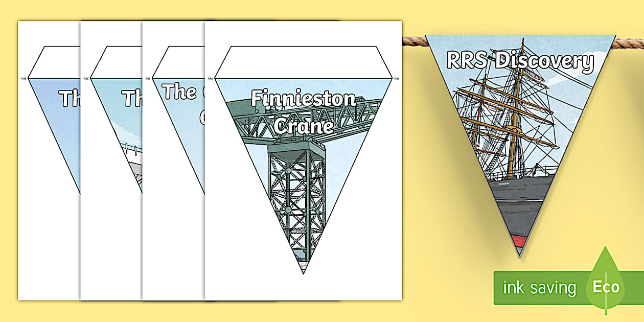 Scottish Landmarks Display Bunting (Hecho por educadores)