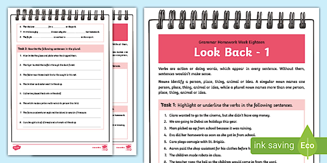 Grammar Homework (teacher made) - Twinkl
