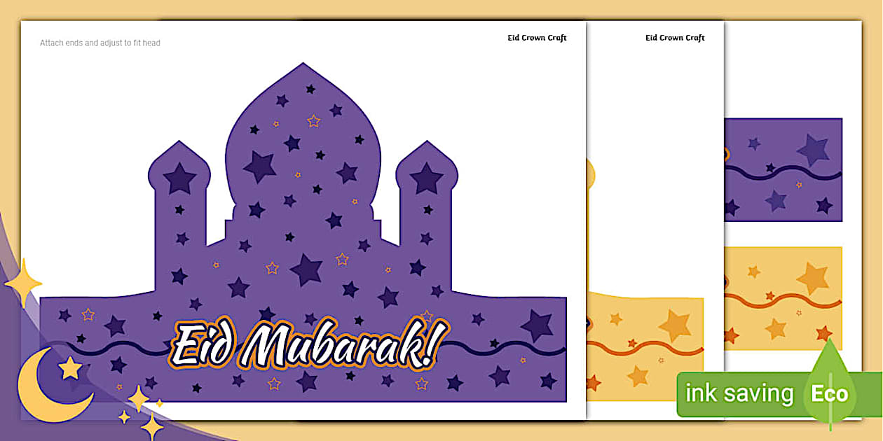 Eid Crown Craft (teacher made) - Twinkl