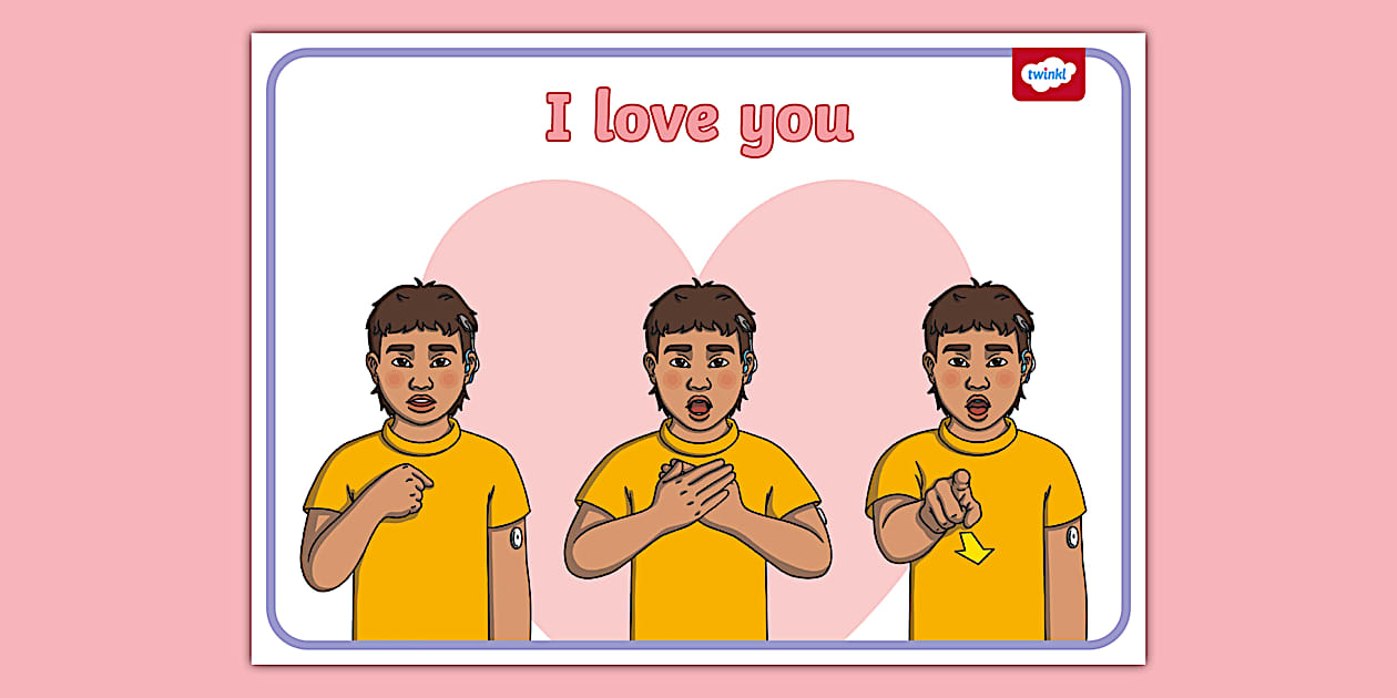 BSL I Love You Display Poster – Printable Twinkl Resource