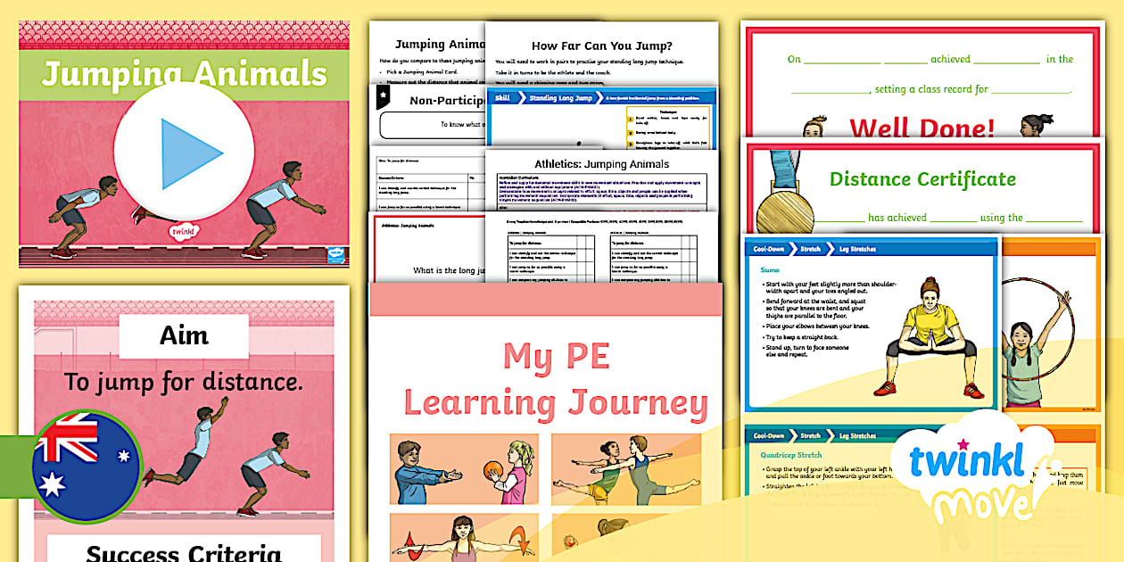 Move PE Year 3 Athletics Lesson 4: Jumping Animals Lesson Pack