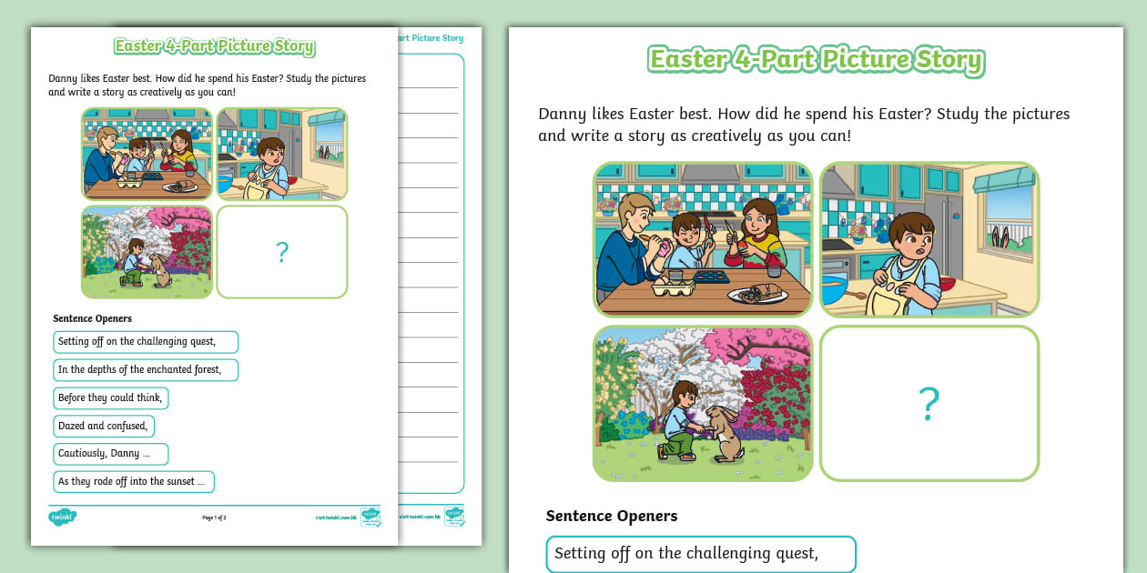 Easter 4-Part Picture Story (teacher made) - Twinkl