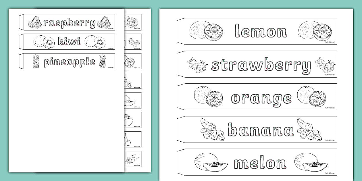 Fruit Handwriting Paper Chain Activity (Teacher-Made)