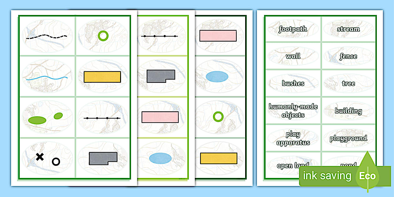 Orienteering Map Symbols Bingo - Map Reading Activity