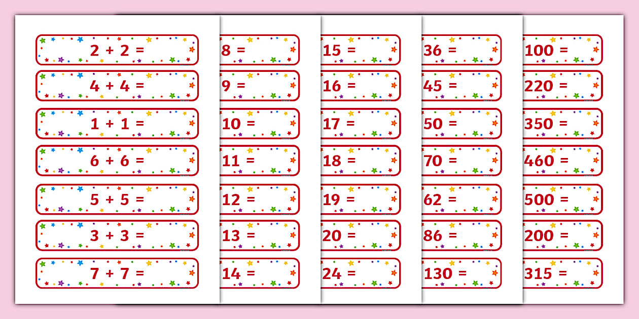 Doubling Number Sentences Cards (teacher made) - Twinkl