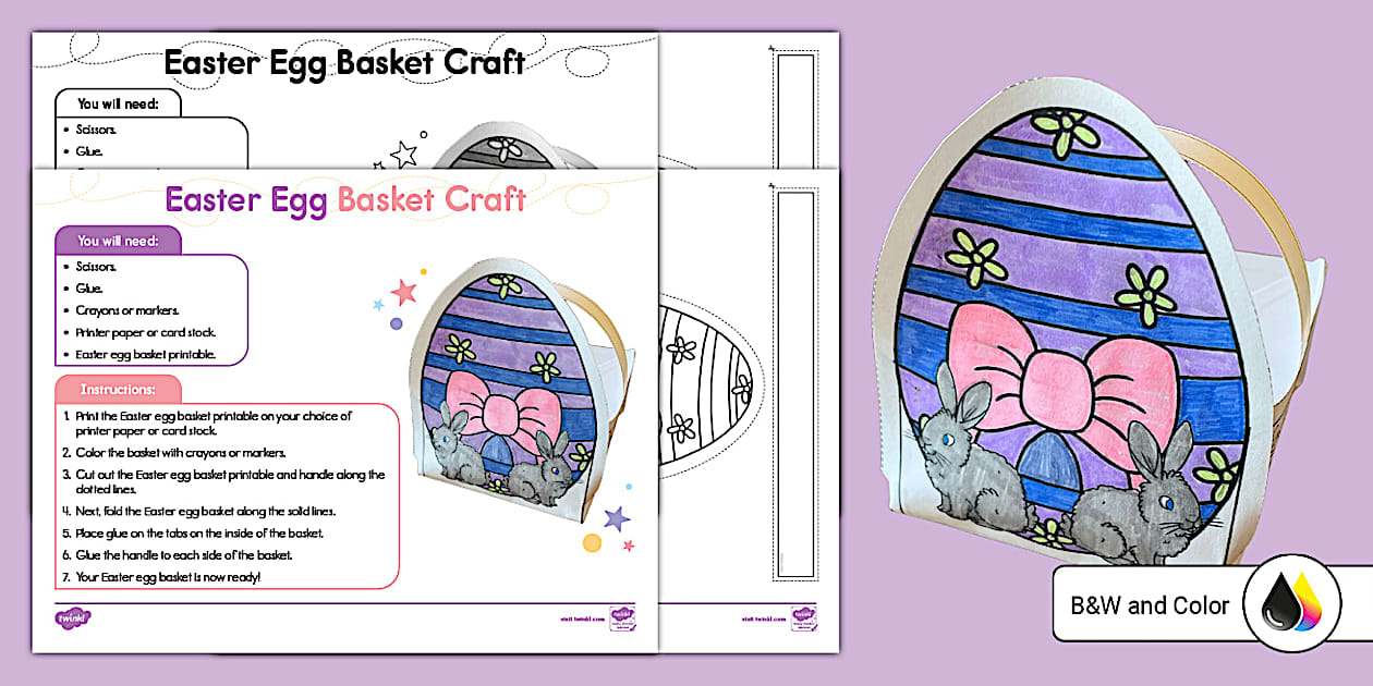 Easter Egg Basket Craft | PreK Resource | Twinkl USA