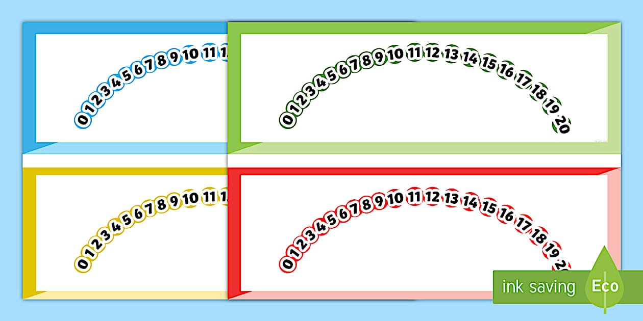 0-20 Curved Number Line (teacher made) - Twinkl