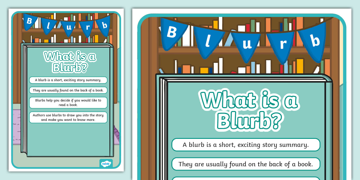 What is a Blurb? Display Poster Twinkl Engish - Twinkl