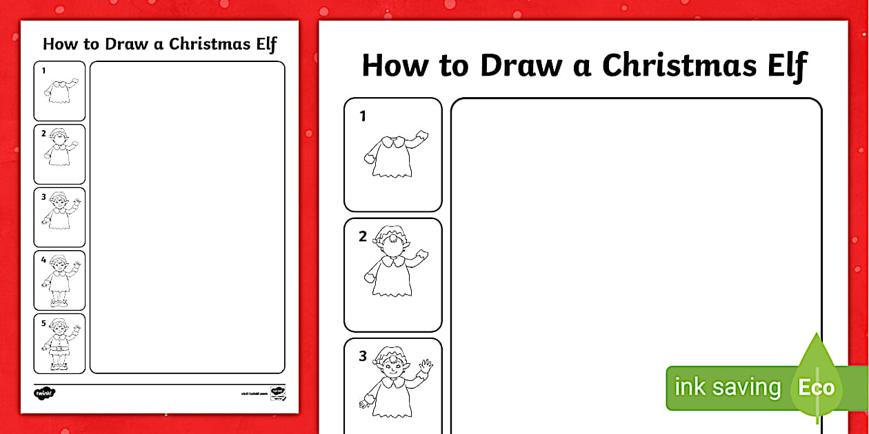How to Draw a Christmas Elf Step-by-Step | Twinkl | KS1