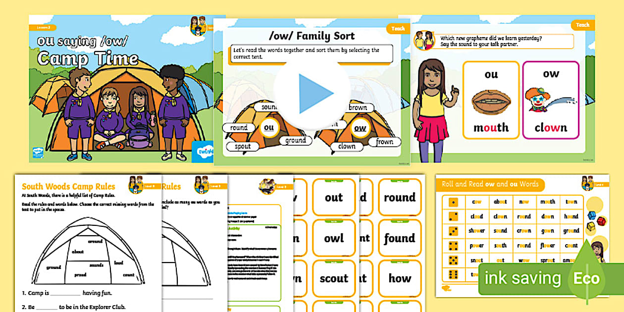‘ou’ saying /ow/ Lesson Pack - Level 5 Week 8 Lesson 2