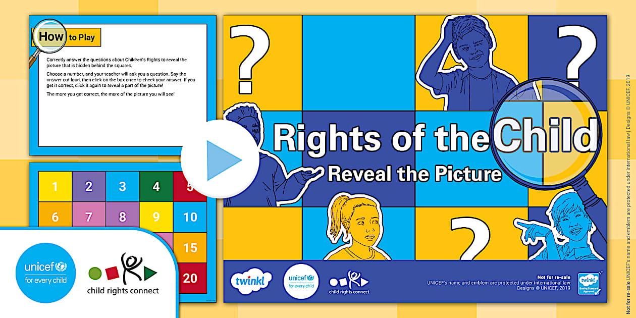 Child's Rights Picture Reveal Game