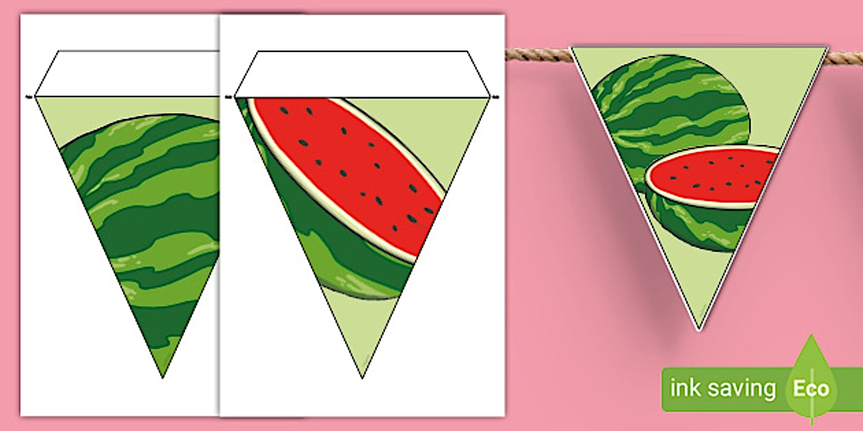Watermelon Bunting | Fruit Theme Display Resources - Twinkl