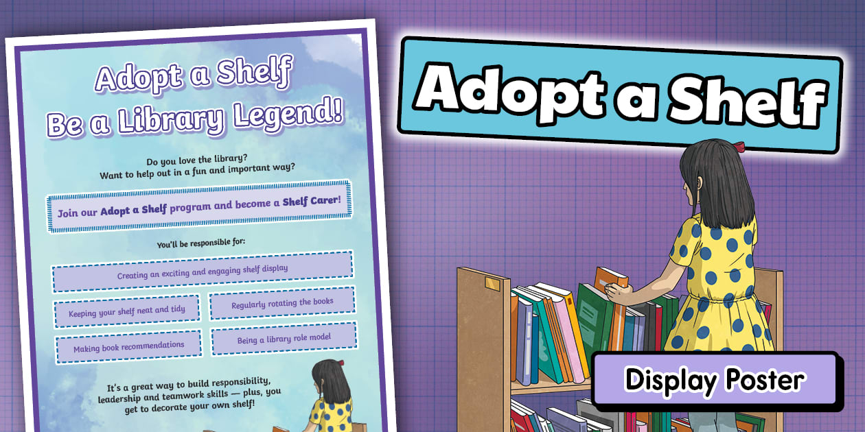 Adopt a Shelf Display Poster