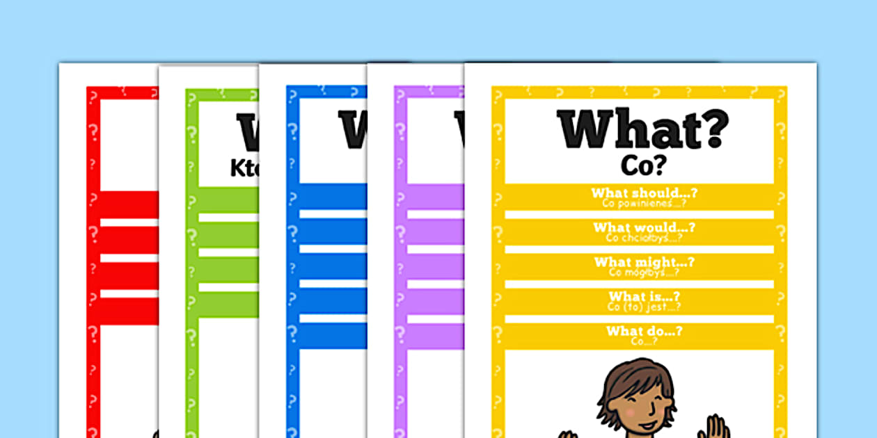 Question Words Poster Pack Polish Translation - Twinkl