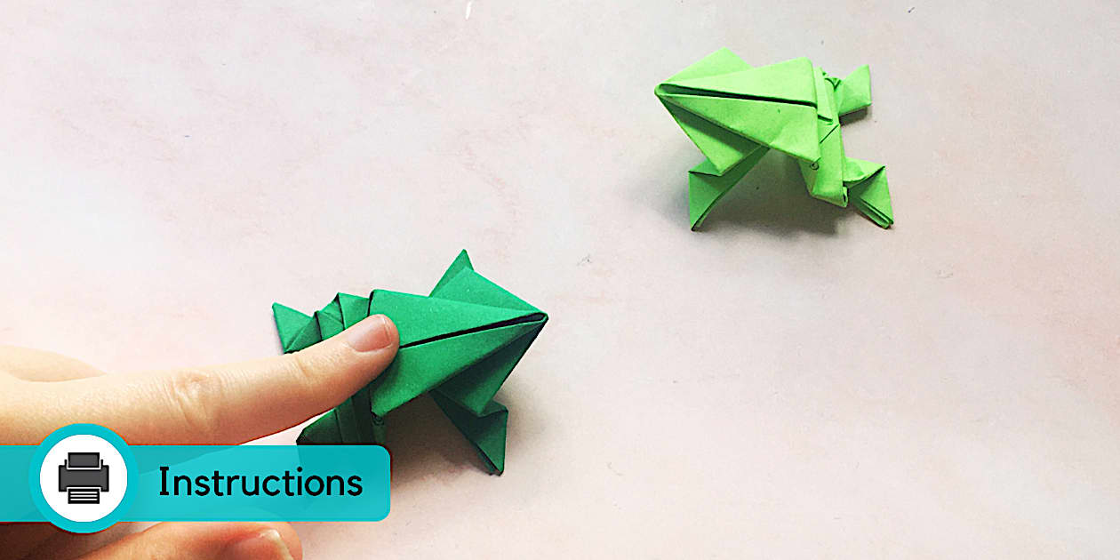 Origami Hopping Frog | Origami Instructions (teacher made)