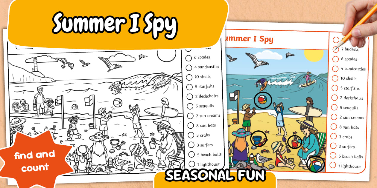 Summer I Spy Activity Sheet
