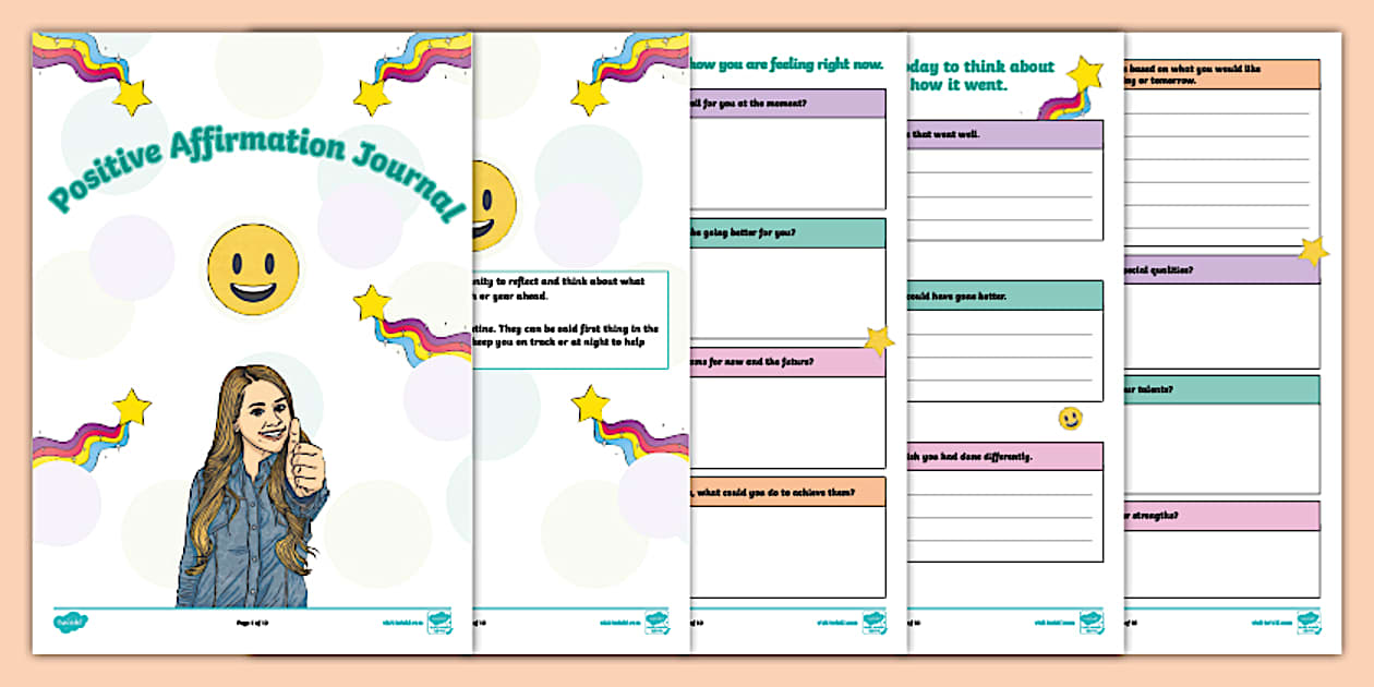 Positive Affirmation Journal KS2 (teacher made) - Twinkl