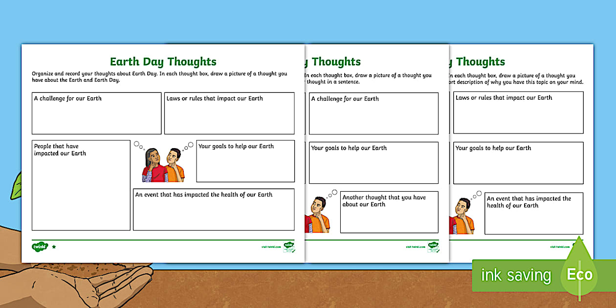Earth Day Thoughts Graphic Organizer | Twinkl (Teacher-Made)
