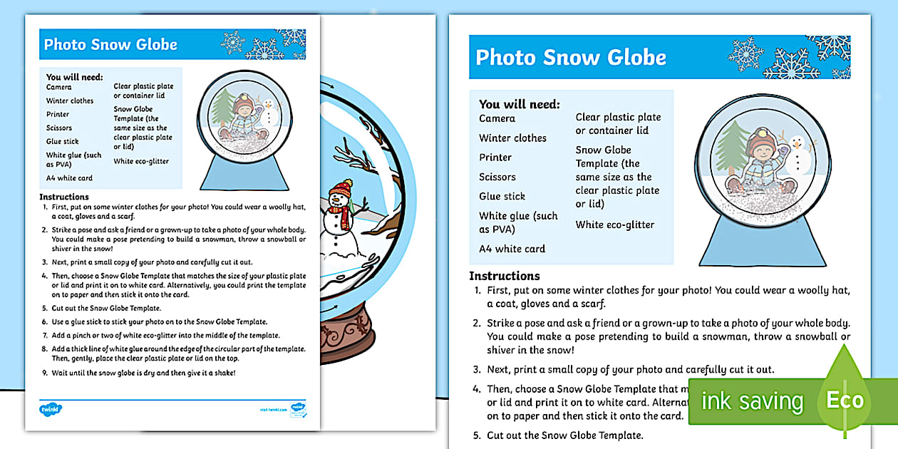 Snow Globe Art Project | Twinkl Learning Resources - Twinkl