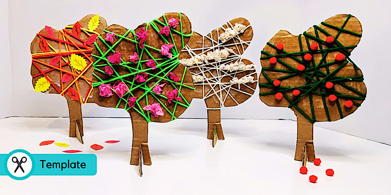 Four Seasons Trees | Spring Crafts (teacher made) - Twinkl