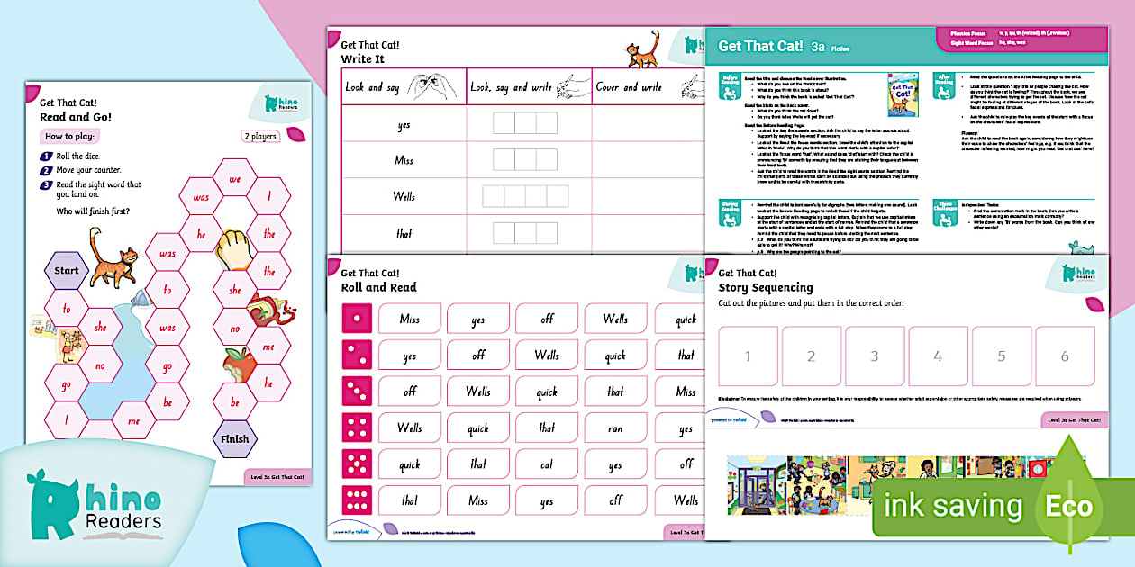 Level 3a Get that Cat! Guided Reading Pack (professor feito)