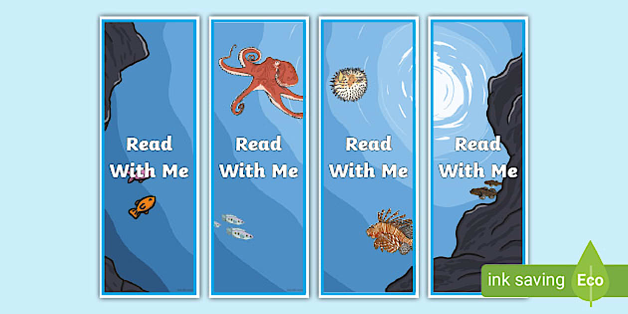 Ocean Themed Bookmarks - Primary Resources (teacher made)